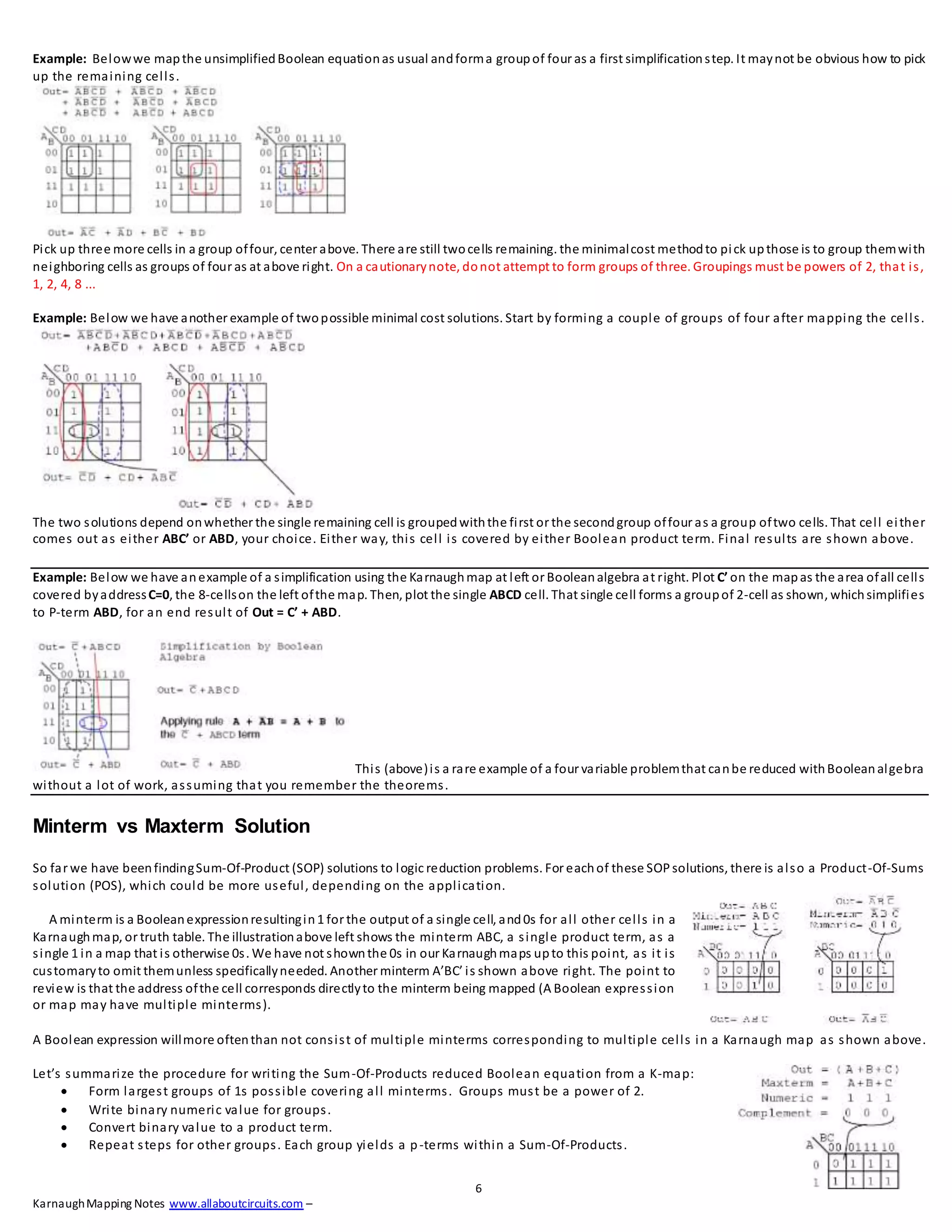Karnaugh mapping allaboutcircuits | DOCX