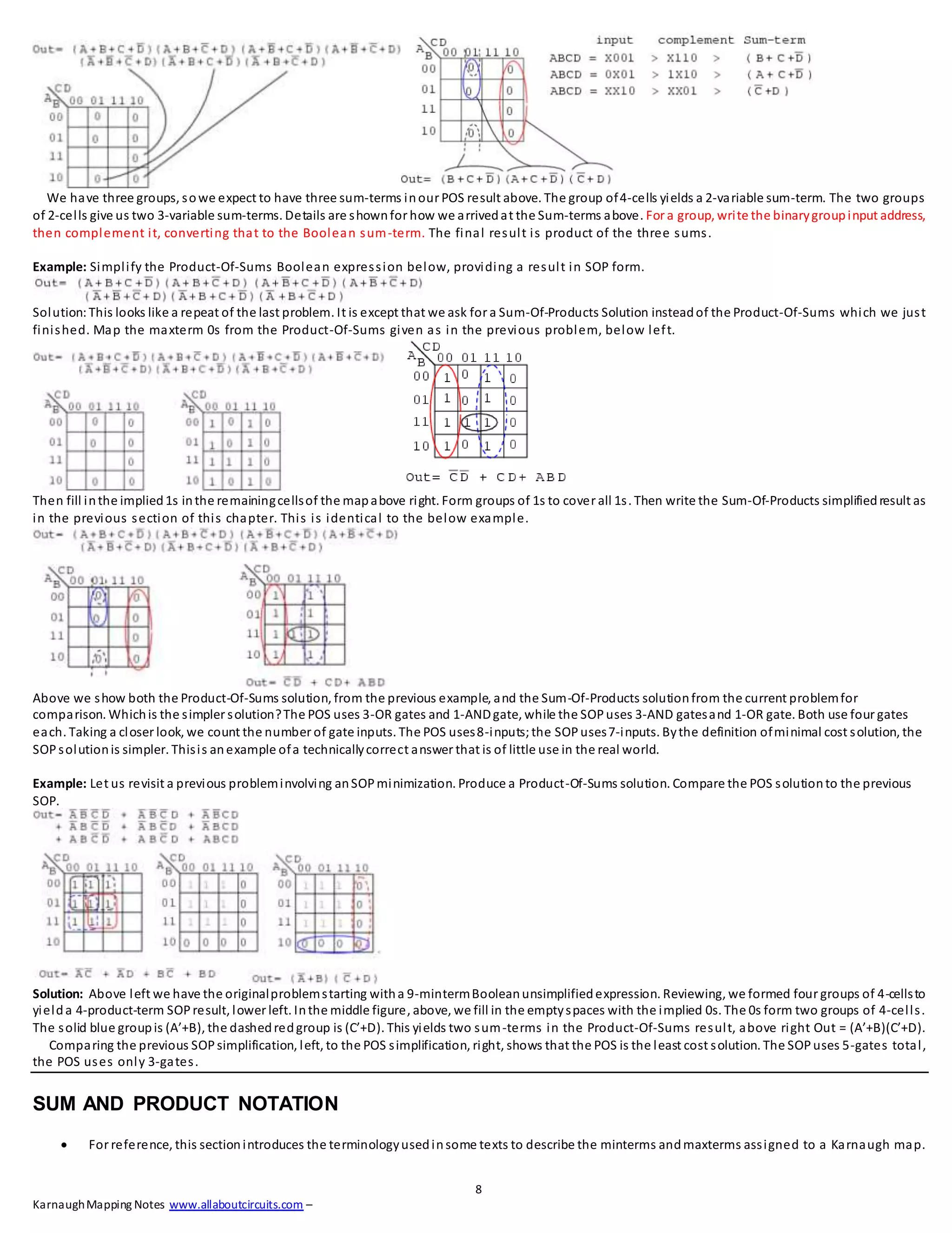 Karnaugh mapping allaboutcircuits | PDF