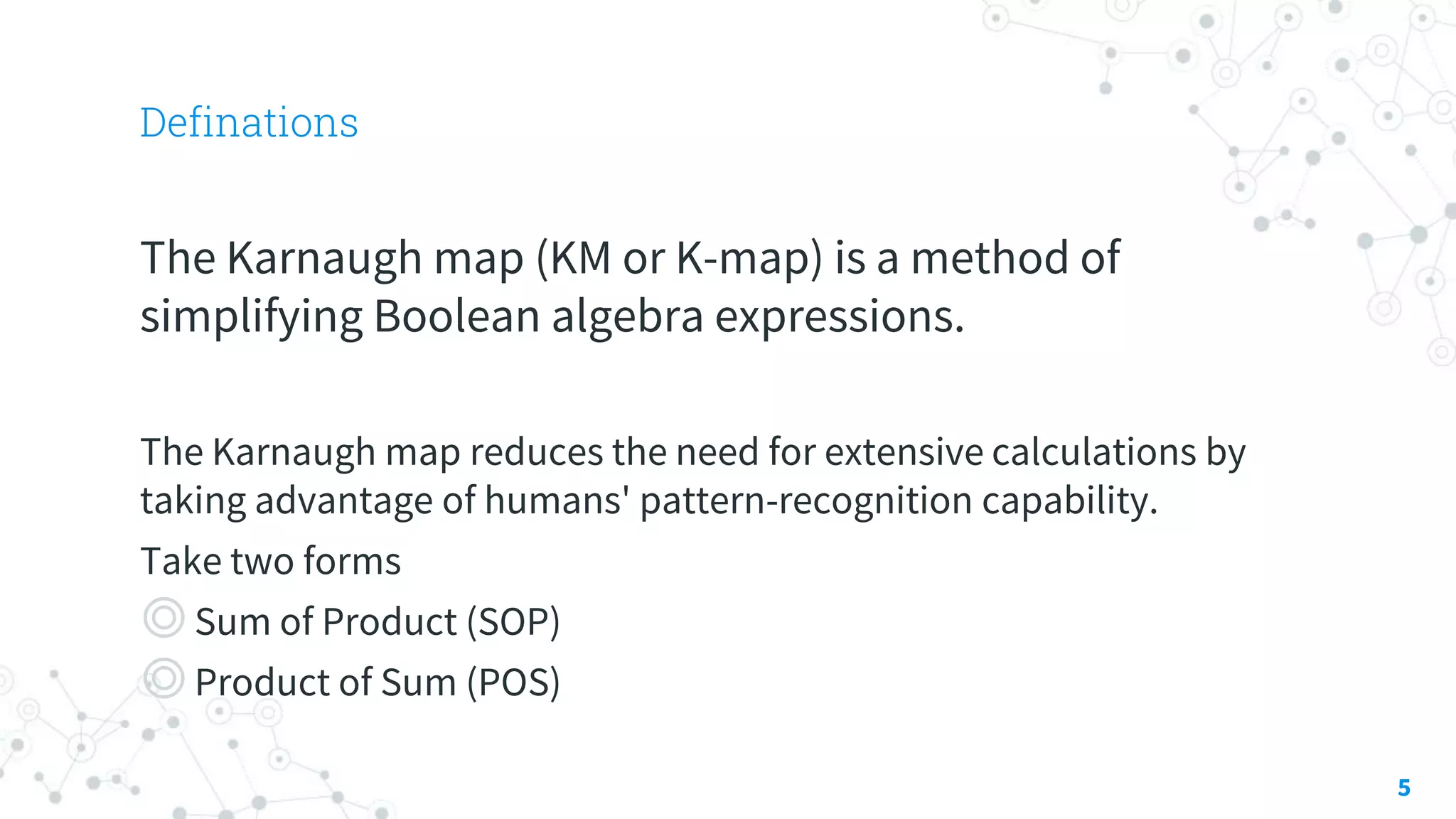 Karnaugh map or K-map method | PPT
