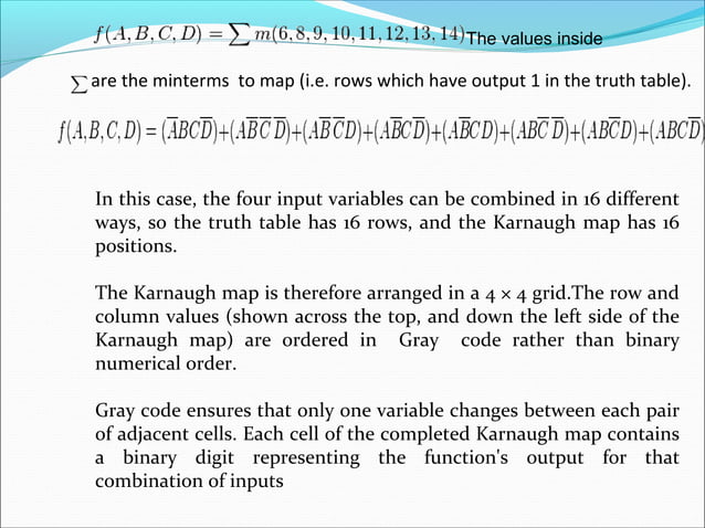 Karnaugh map | PPT | Programming Languages | Computing