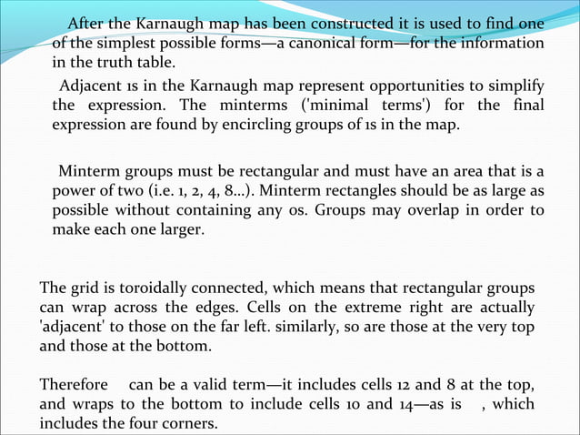 Karnaugh map | PPT | Programming Languages | Computing
