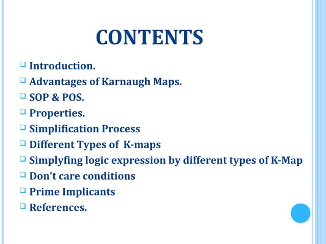 Karnaugh Graph or K-Map | PPT | Programming Languages | Computing
