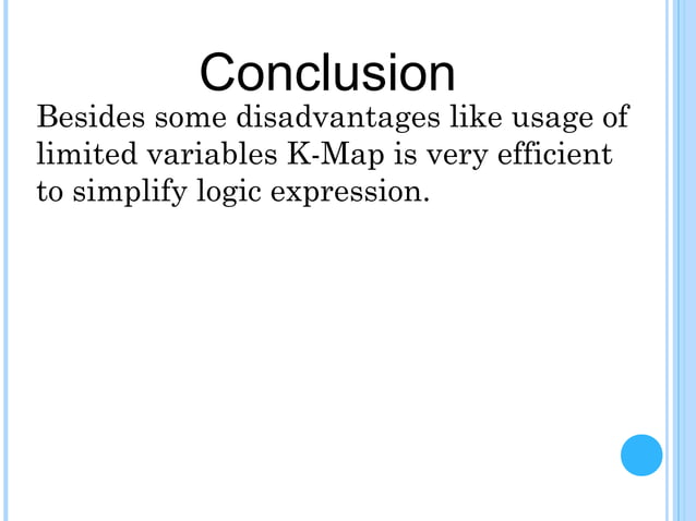 Karnaugh Graph or K-Map | PPT | Programming Languages | Computing
