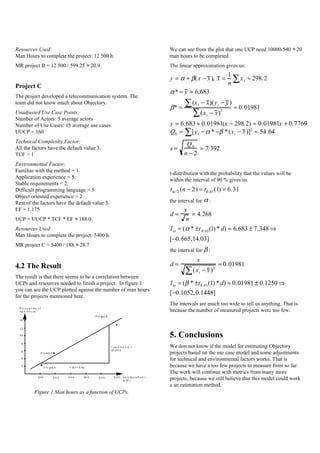 Karner resource estimation for objectory projects | DOC