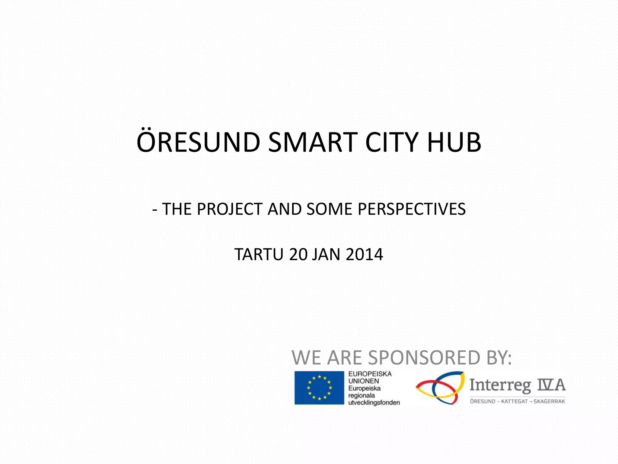 Karolina huss öresund smart city hub | PDF
