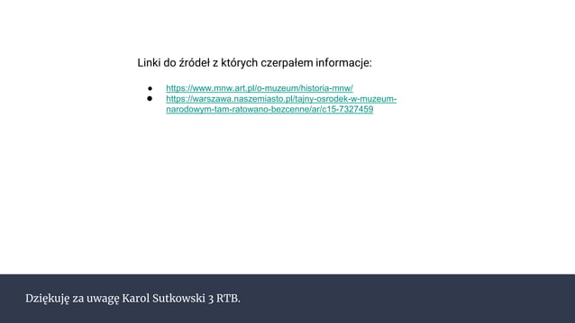 Karol Sutkowski 3 RTB prezentacja muzeum narodowe, warszawa | PPT