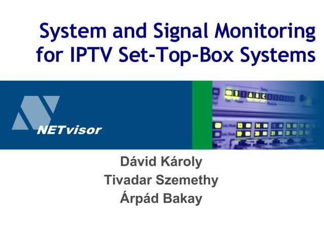 IPTV Set-top box monitoring | PPT