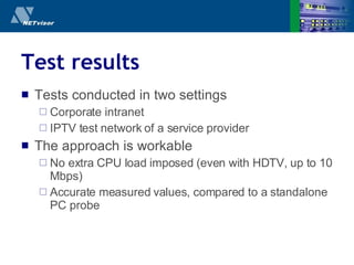 IPTV Set-top box monitoring | PPT | Computer Networking | Computing