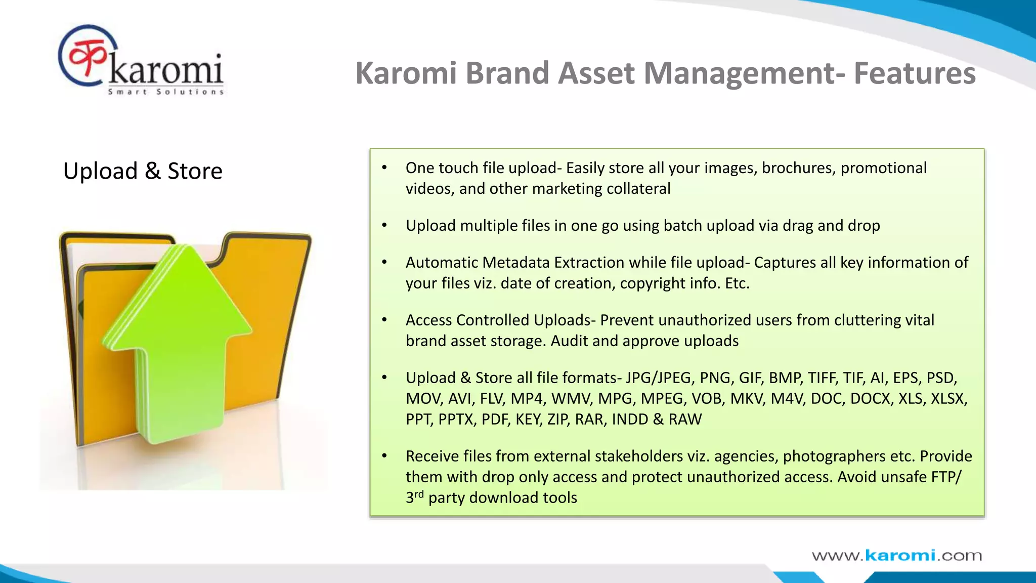Karomi Brand Asset Management | PPTX | Photo Editing Software | Computer Software and Applications