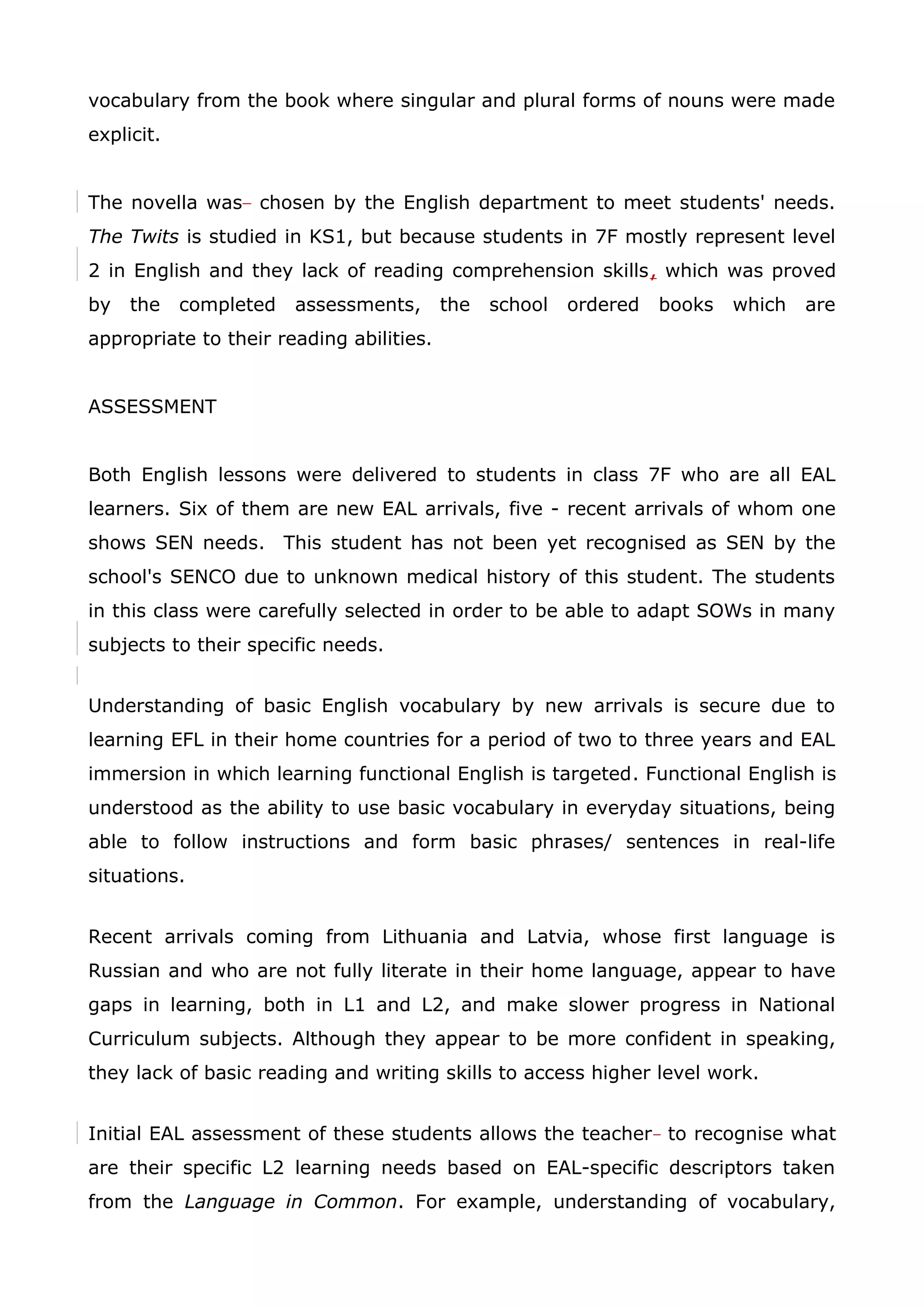 Lesson analysis | PDF
