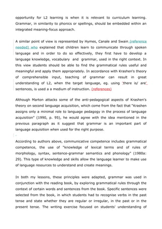 Lesson analysis | PDF