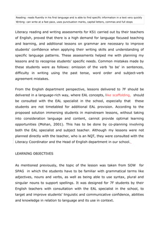 Lesson analysis | PDF