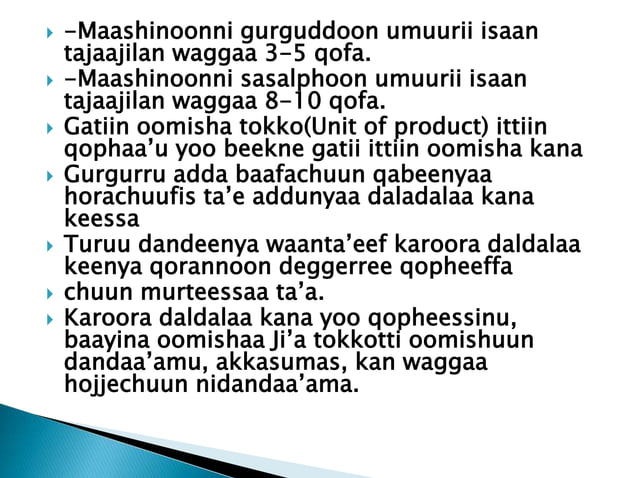 Karoora Daldalaa Kan Oomisha tokkoo ppt Garment.pptx