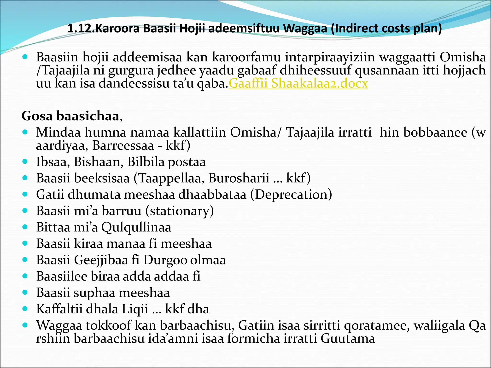 Karooro Daldalaa waldoota keenya hundaa ta | PPTX