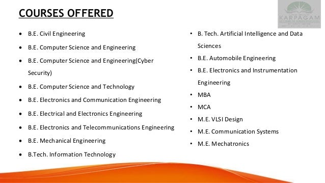 Best Engineering College - Karpagam College of Engineering | PPT