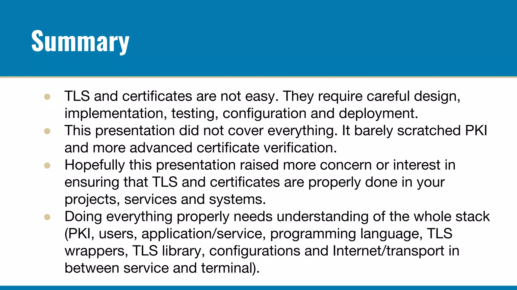 TLS and Certificates | PDF