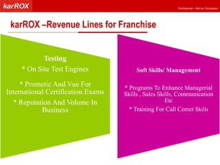 Karrox Technologies Franchising Domestic and International Business Model For Entrepreneurs | PDF