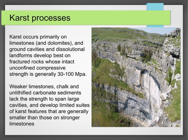 Karst processes and engineering classification | PDF | Geology | Science