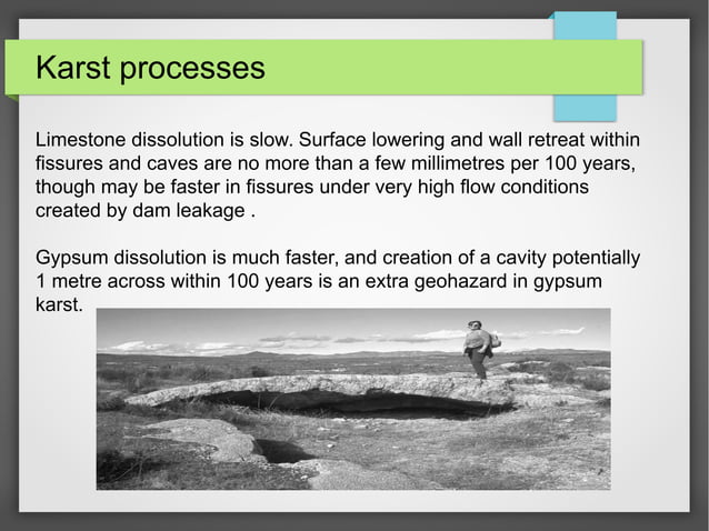 Karst processes and engineering classification | PDF | Geology | Science
