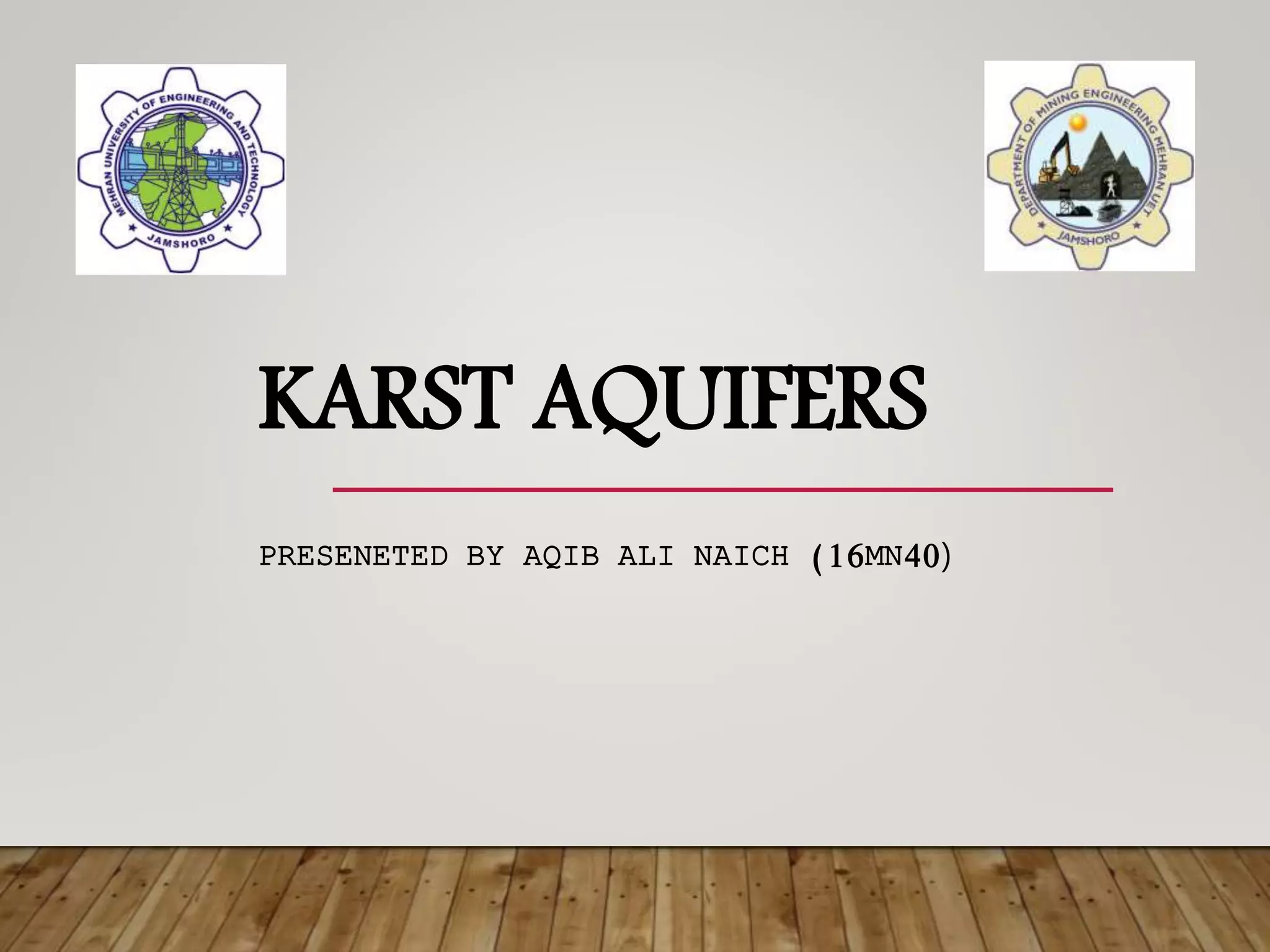 Karst aquifers | PPTX