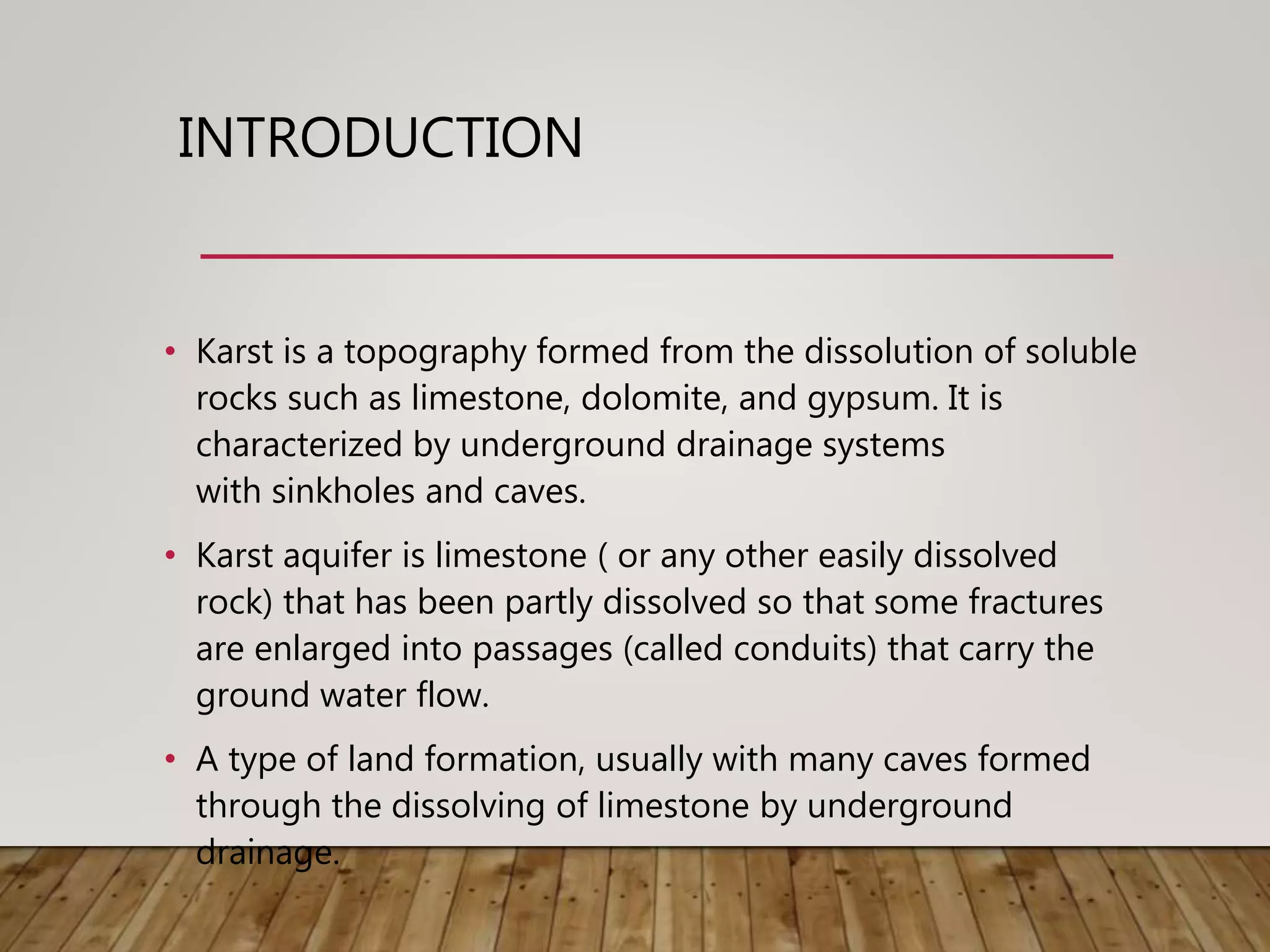 Karst aquifers | PPTX
