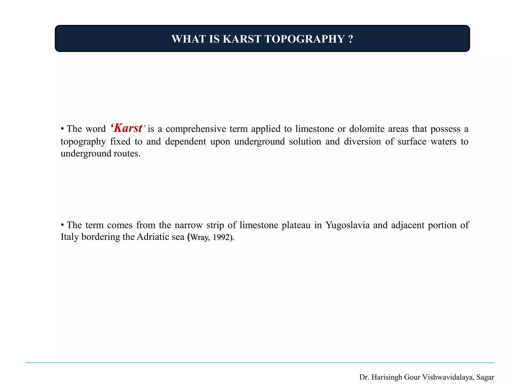 Karst topography | PPTX