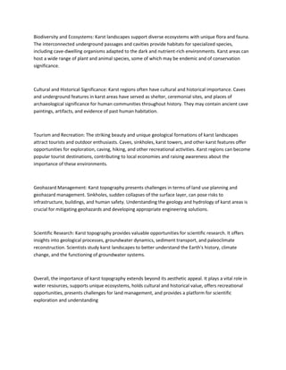 What is Karst topography? | DOCX