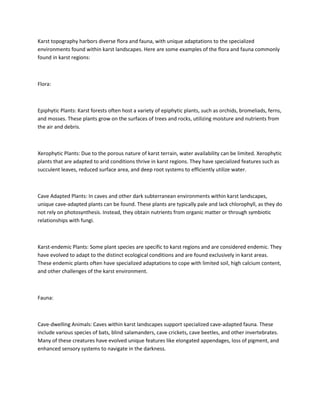 What is Karst topography? | PDF