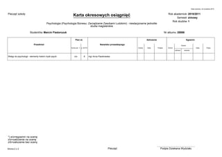 Karta okresowychosiagniec | PPT Karta okresowychosiagniec | PPT