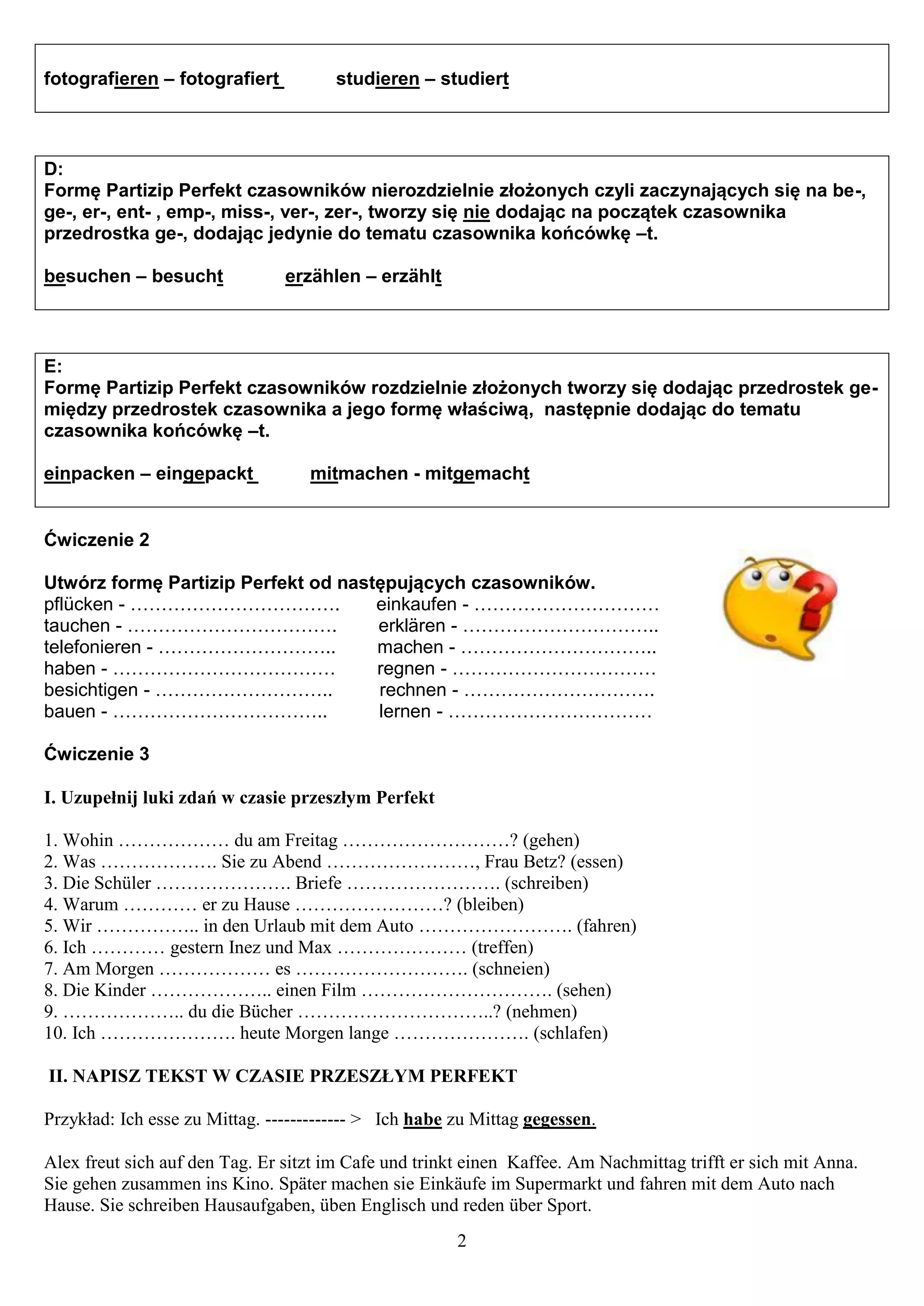 Karta pracy arbeitsblatt | PDF