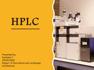 HPLC | PPTX | Chemistry | Science