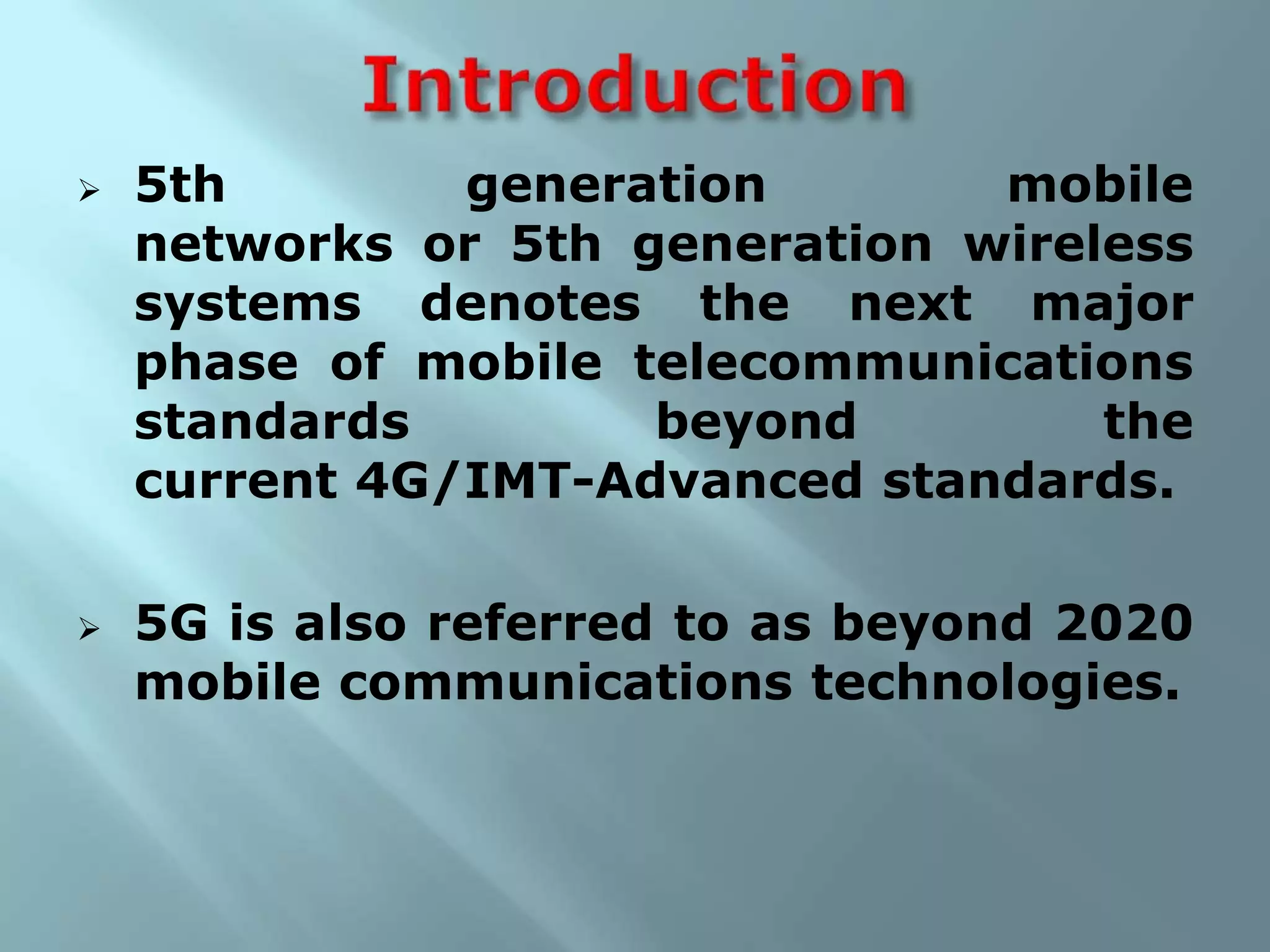 5G WIRELESS TECHNOLOGY.ppt | Computer Networking | Computing