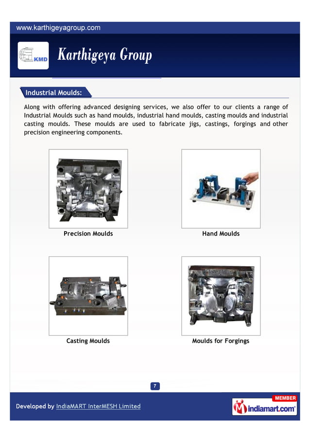 KARTHIGEYA MOULDS & DIES PVT. LTD, Chennai, Precision Components | PDF