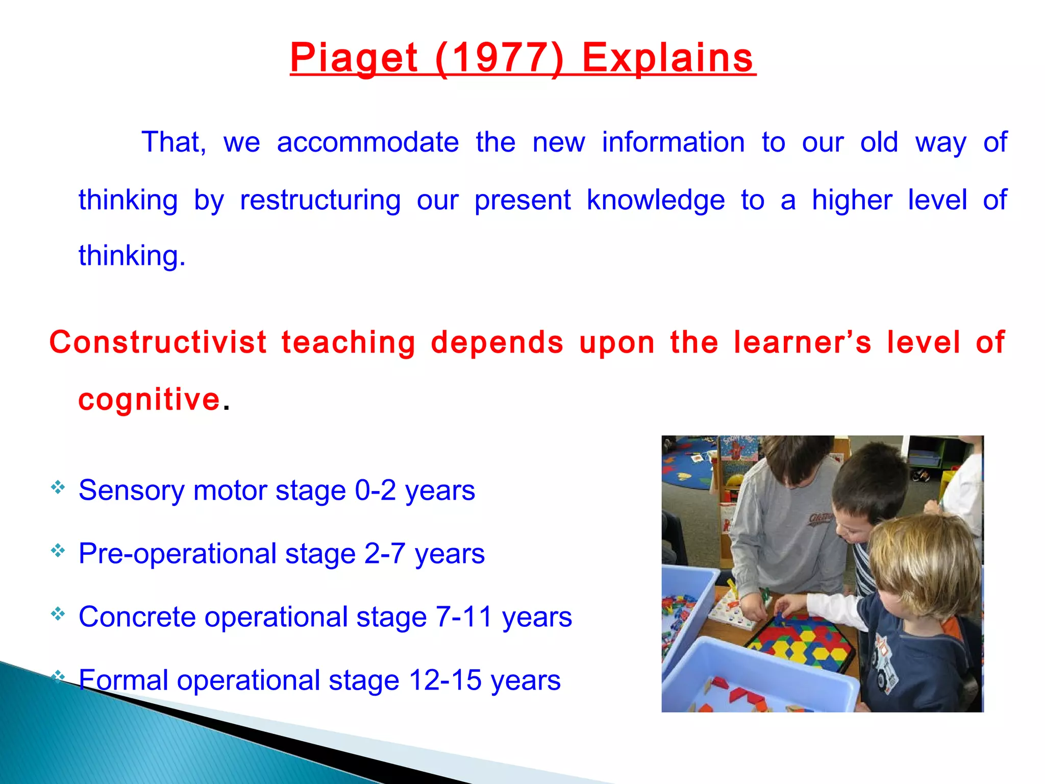CONSTRUCTIVISM IN TEACHING - PPT | PPT