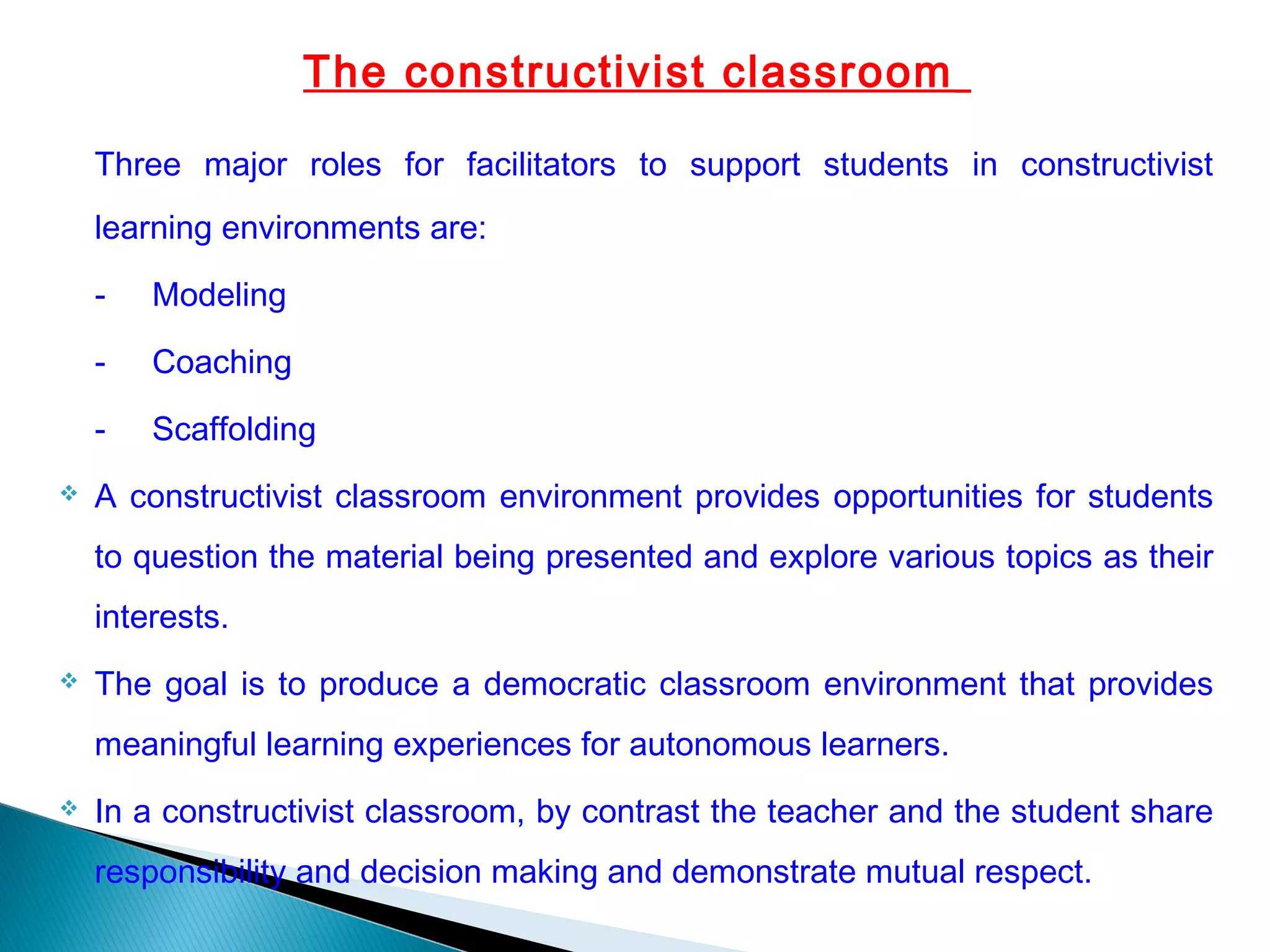 CONSTRUCTIVISM IN TEACHING - PPT | PPT