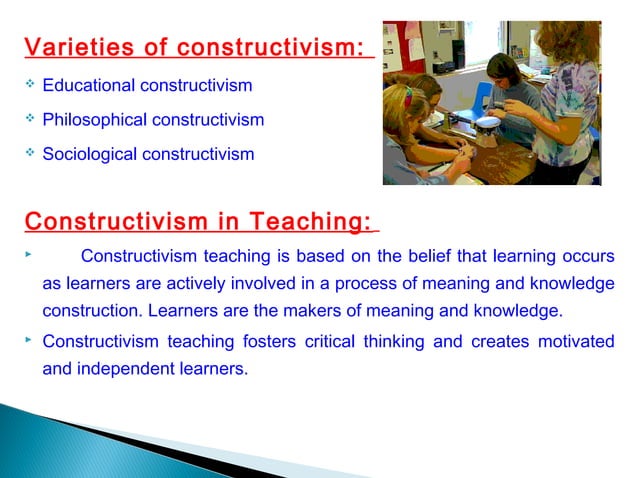 CONSTRUCTIVISM IN TEACHING - PPT | PPT | Education