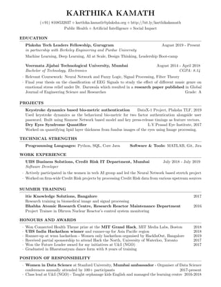 Karthika Kamath resume | PDF