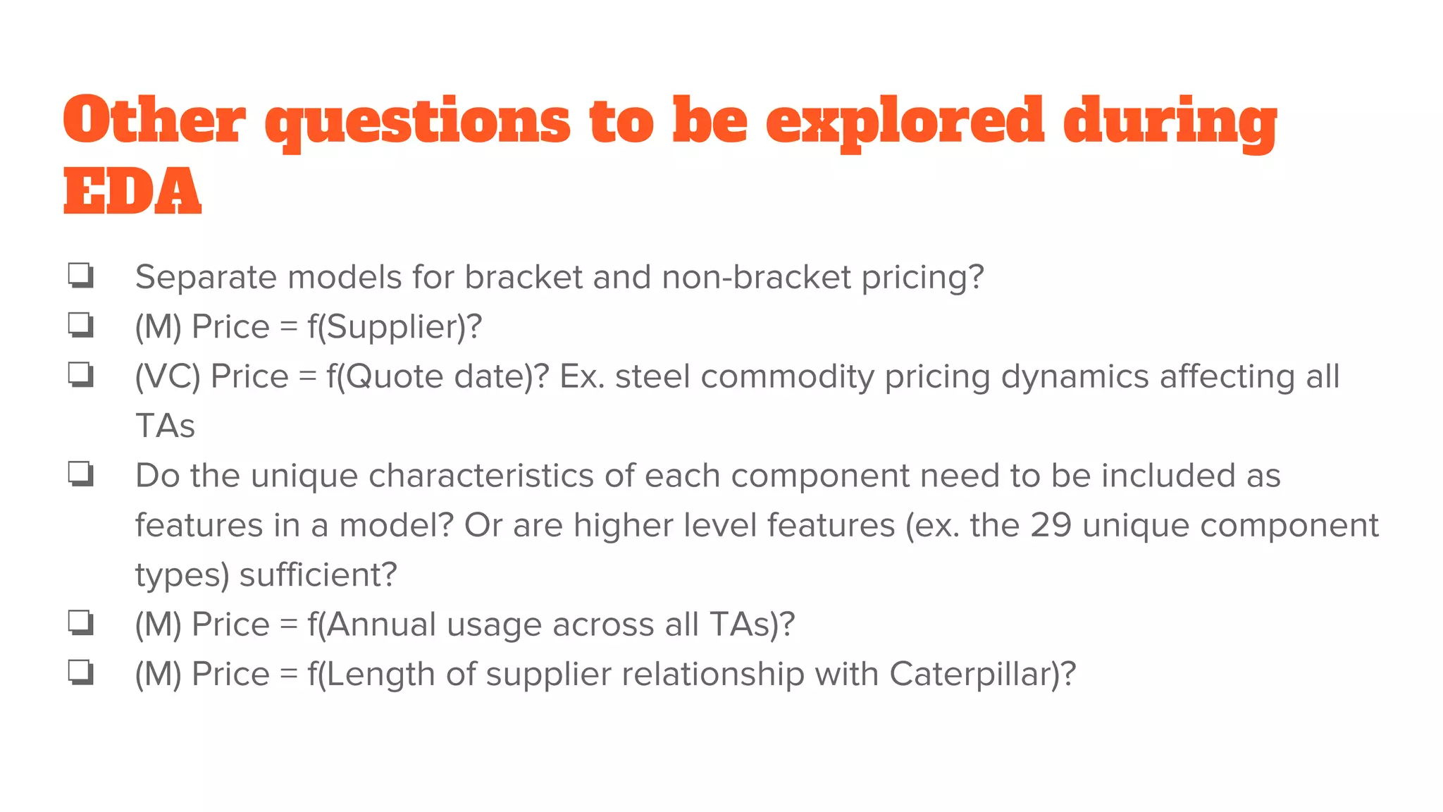 Kaggle Caterpillar tube assembly pricing | PDF