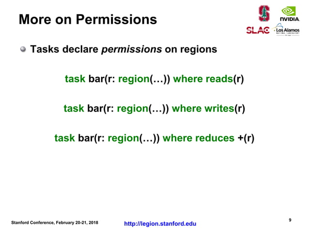 Advances in the Legion Programming Model | PPTX