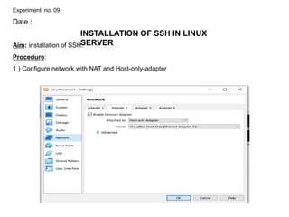 Network configuration and installation of ssh.pptx