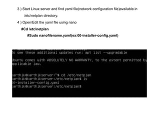 Network configuration and installation of ssh.pptx