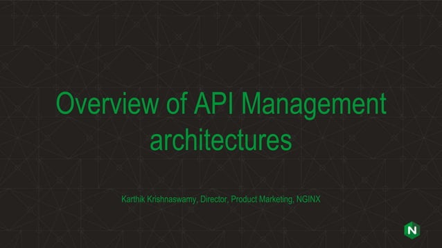 Overview of API Management Architectures | PPT