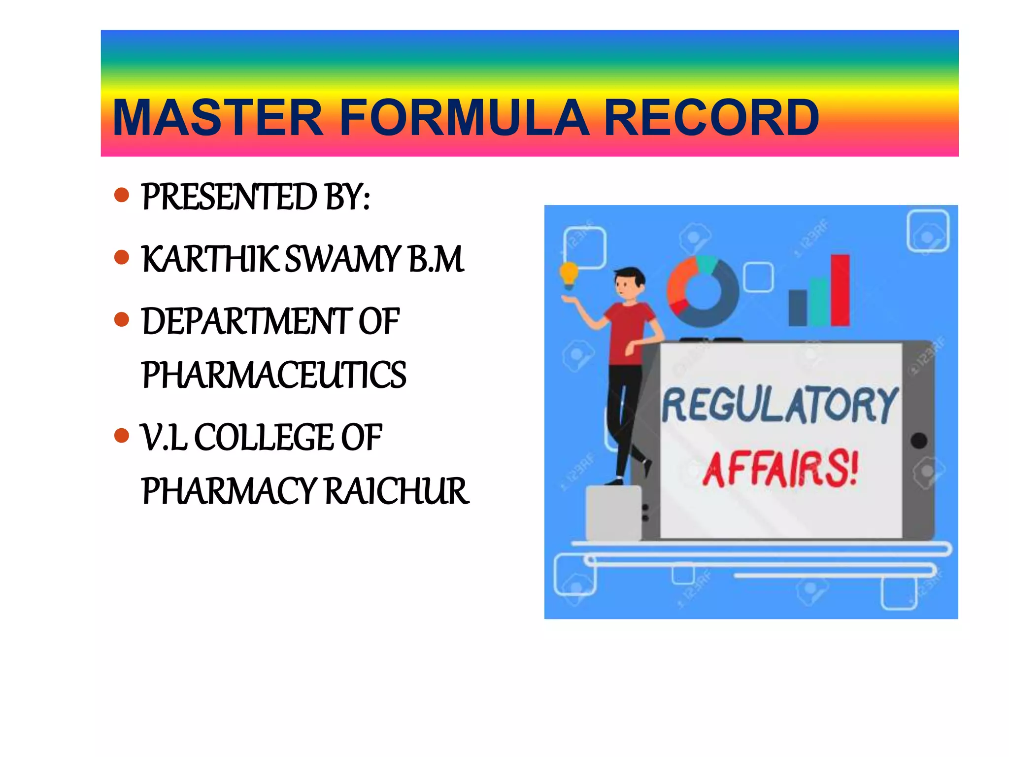 master formula records | PPTX