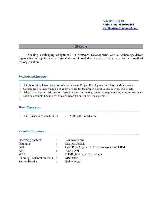 Karthik resume | PDF