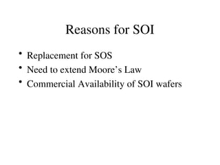 Its regarding Silicon on Insulator technique | PPT