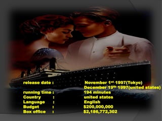 titanic movie success tribute to james cameron | PPT