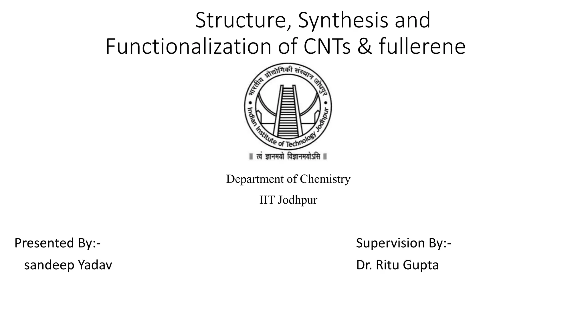 Structure, Synthesis and Functionalization of CNTs & fullerene | PPTX