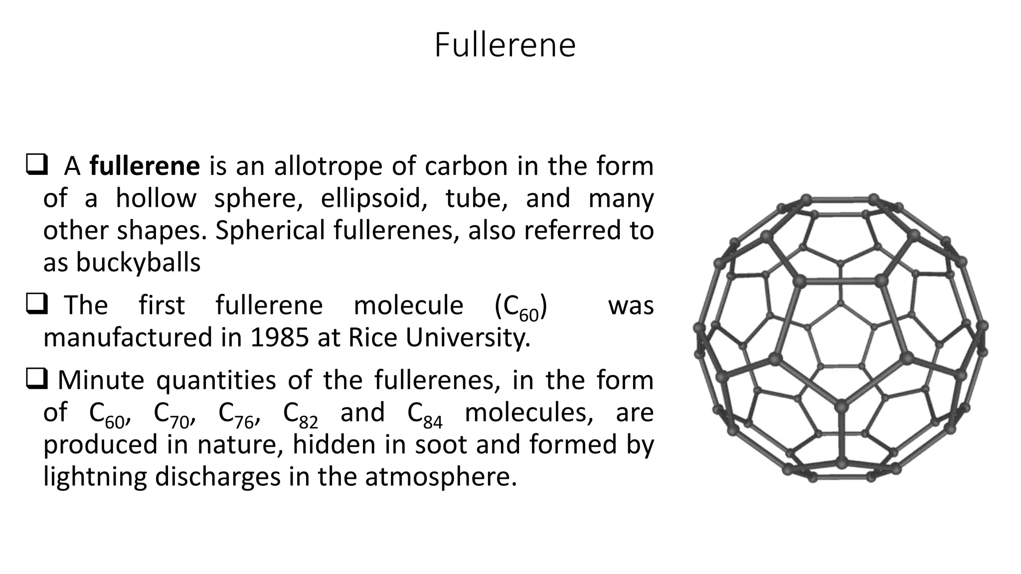 Structure, Synthesis and Functionalization of CNTs & fullerene | PPTX