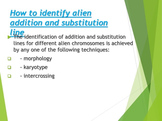 Intervarietal chromosomal substitution | PPTX | Gardening | Home & Garden