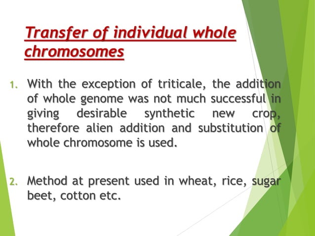Intervarietal chromosomal substitution | PPTX | Gardening | Home & Garden